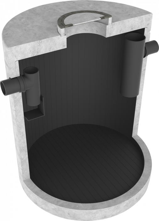 slib-/vetafscheider, beton - 2 l/s - 300 liter slibvang klasse B 125 kN ...