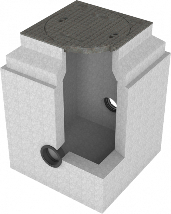 Controleput, beton - aansluitingen ? 400 - deksel klasse B of D | Aqua ...