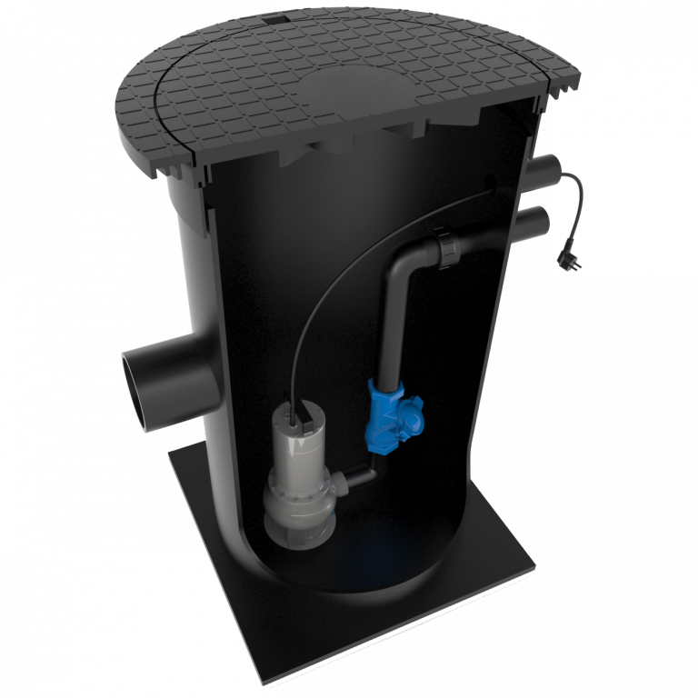 Regenwaterput, inhoud 5000 liter kunststof inclusief deksel | Aqua ...